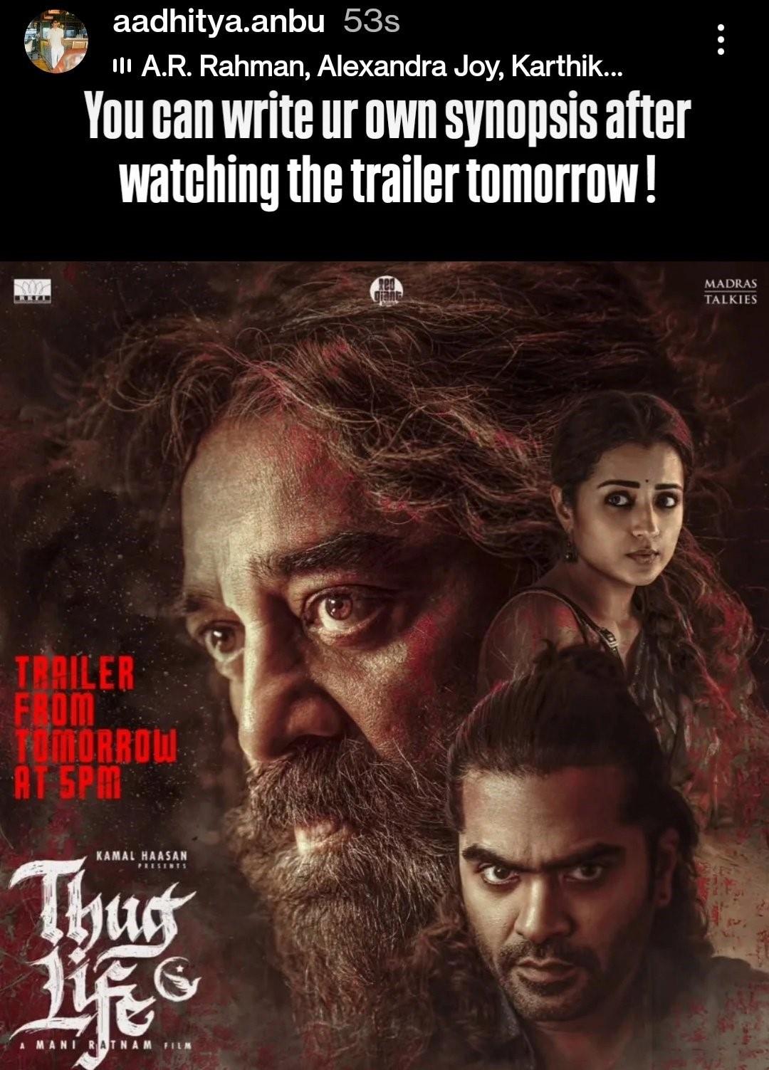 Thug Life: Mani Ratnam's AD comments on the film's synopsis Tamil Movie, Music Reviews and News